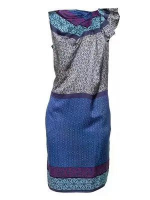 Emporio Armani Printed Midi Dress - Blue