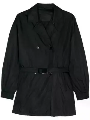 Prada 2000s Double-breasted Belted Trench Coat
