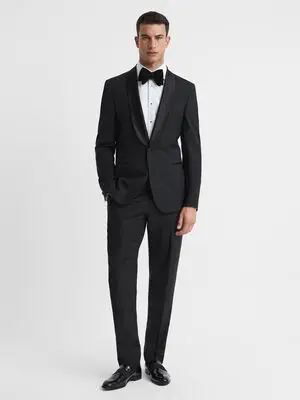 REISS Shawl Poker Shawl Single-breasted Shawl-lapel Tuxedo Jacket Slim-fit