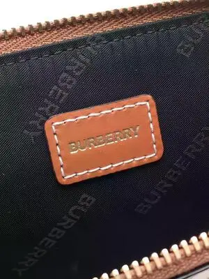 Burberry Checked Leather Card Case - Brown