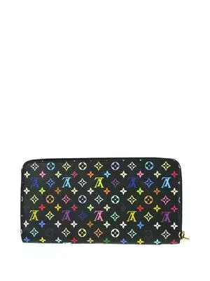 LOUIS VUITTON X Takashi Murakami 2016 Monogram Zip-around Wallet - Black