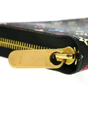 LOUIS VUITTON X Takashi Murakami 2016 Monogram Zip-around Wallet - Black