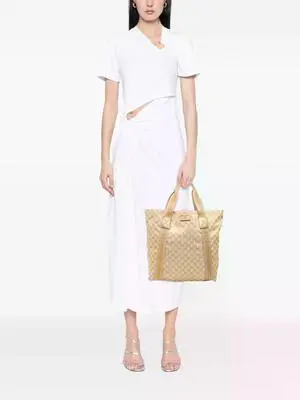 Gucci Gg Canvas Web Tote Bag