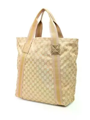Gucci Gg Canvas Web Tote Bag