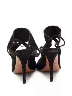 AQUAZZURA Suede Cut-out Stiletto Heels