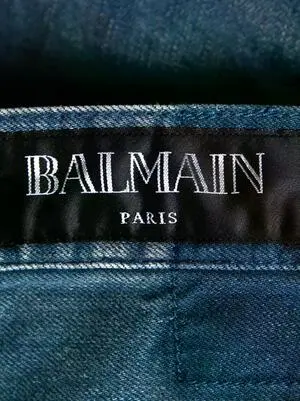 Balmain Ripped-detail Denim Shorts
