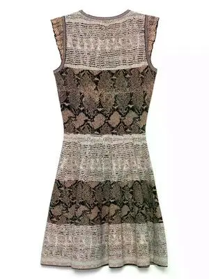 Alexander McQueen Snakeskin-print Knit Dress