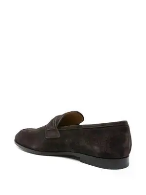 FERRAGAMO Florio Suede Loafers - Brown
