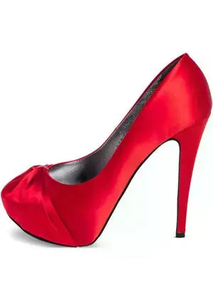 GINA 130mm Satin Platform Pumps