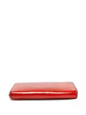 LOUIS VUITTON Zippy Monogram Vernis Wallet - Red