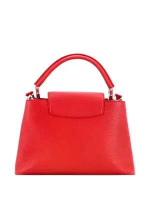 LOUIS VUITTON Capucines Bag Leather Pm Satchel - Red