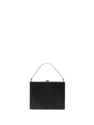 LOUIS VUITTON 2001 Monogram Satin Ange Pm Handbag - Black