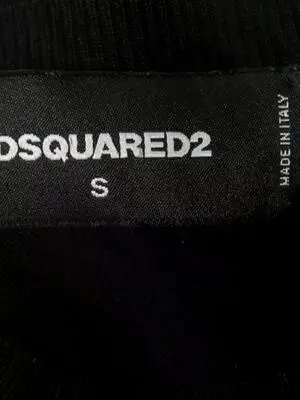 Dsquared2 Cotton Cat-motif Crew Neck Long Sleeve Sweater
