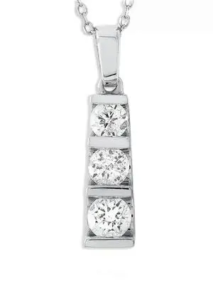 LB EXCLUSIVE 14k White Gold 0.50ct Diamond Pendant Necklace