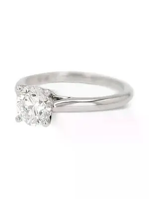 Cartier 1895 Platinum Solitaire Round Brilliant Cut Diamond Ring