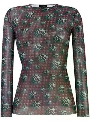 JEAN PAUL GAULTIER Sheer Printed Top