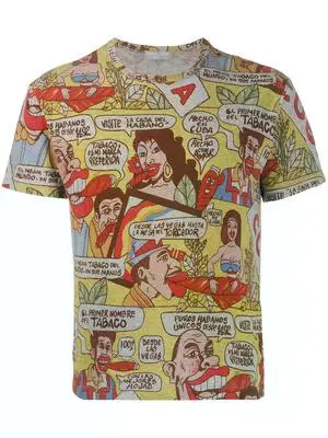 Comme Des Garçons 2002 Comics Print T-shirt - Grey
