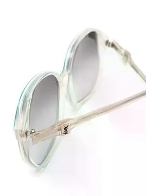 Saint Laurent Pre-owned 1970s Oversized Sunglasses - Neutrals