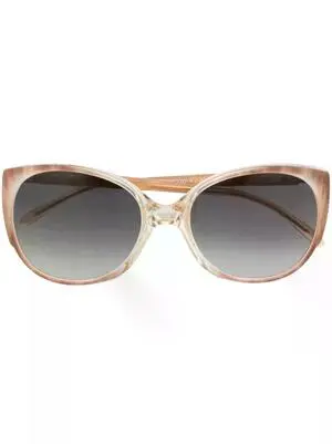 Saint Laurent Pre-owned 1980s Oversized Sunglasses - Neutrals