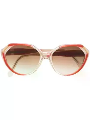 Saint Laurent Pre-owned 1980s Gradient Oval Sunglasses - Neutrals
