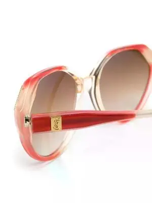 Saint Laurent Pre-owned 1980s Gradient Oval Sunglasses