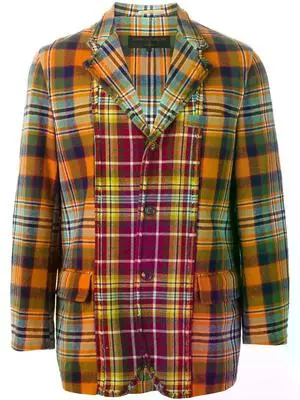 Comme Des Garçons Tartan Blazer - Orange