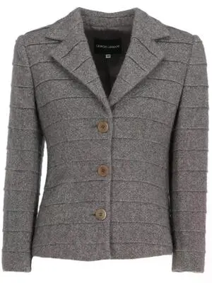 Giorgio Armani 2000 Ribbed Single-breasted Jacket
