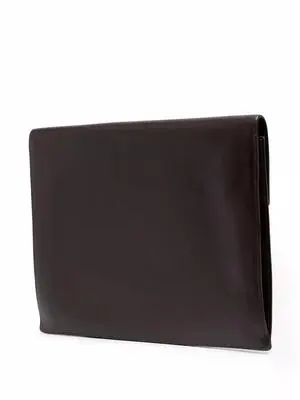 Hermès 1984 Appliqué Hand Strap Clutch - Brown