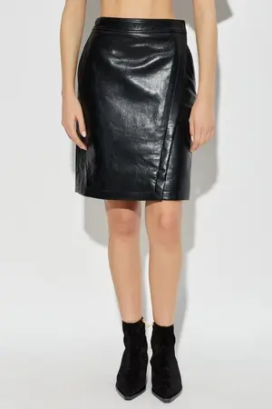 ANINE BING Skirt With Leather Trim