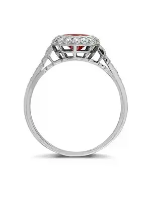 PRAGNELL Edwardian Platinum Burmese Ruby And Diamond Ring