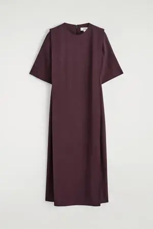 Cos Layered Straight-cut Midi Dress