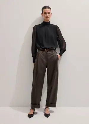 ME+EM Leather Clever Tapered Trouser