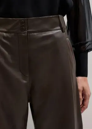 ME+EM Leather Clever Tapered Trouser