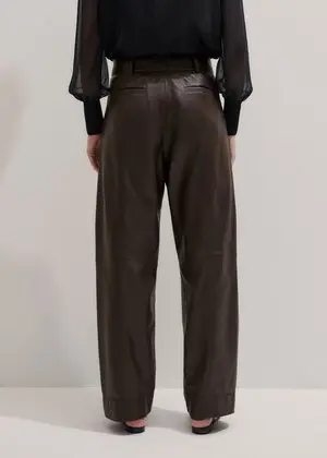 ME+EM Leather Clever Tapered Trouser