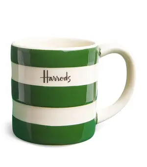 Harrods Ceramic Cornish Stripe Espresso Cup - Green