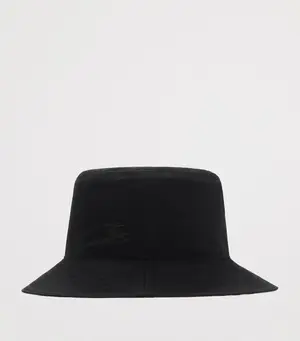 Burberry Reversible Gabardine Bucket Hat - Black