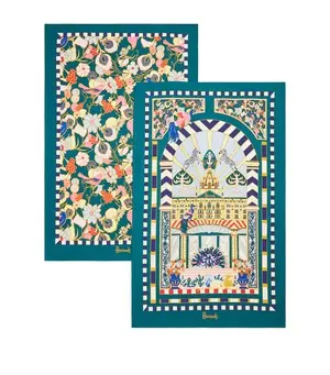 Harrods Set Of 2 Enchanted Emporium Tea Towels - Black