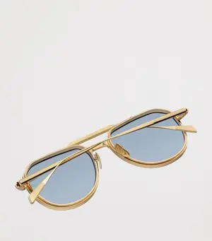 JACQUES MARIE MAGE Commander Aviator Sunglasses