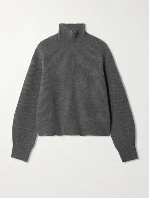 Guest In Residence Ribbed Cashmere Turtleneck Sweater