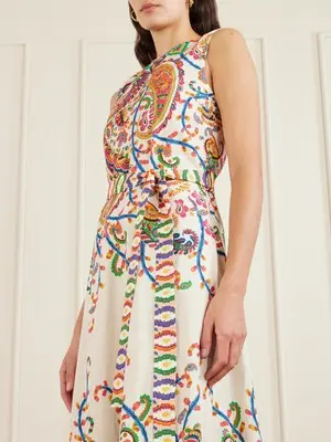 Etro Belted Printed Cotton Maxi Dress - Multi