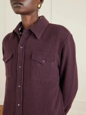 GOD’S TRUE CASHMERE Cashmere Shirt With Amethyst Cabochons