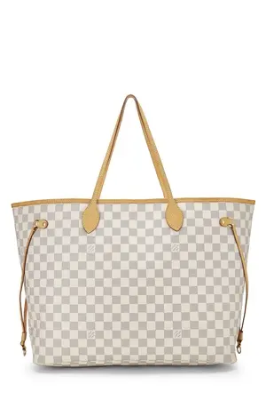 LOUIS VUITTON Damier Azur Neverfull Nm Tote - Pink