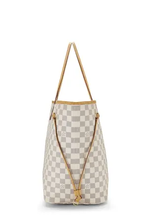LOUIS VUITTON Damier Azur Neverfull Nm Tote - Pink