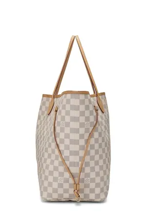 LOUIS VUITTON Damier Azur Neverfull Nm Tote - Pink