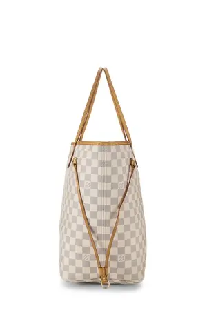 LOUIS VUITTON Damier Azur Neverfull Nm Tote - Pink
