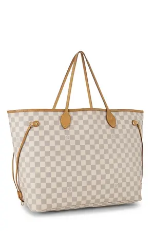 LOUIS VUITTON Damier Azur Neverfull Nm Tote - Pink