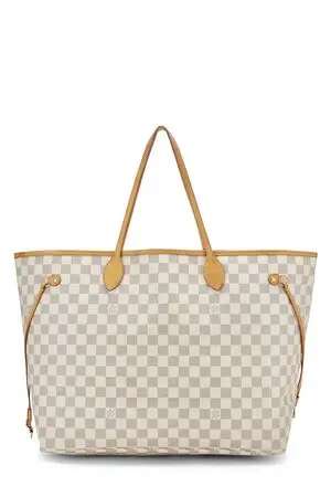 LOUIS VUITTON Louis Vuitton Damier Azur Neverfull GM NM Tote Pink