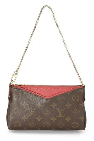 LOUIS VUITTON Monogram Pallas Clutch Red