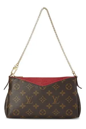 LOUIS VUITTON Monogram Pallas Clutch - Red