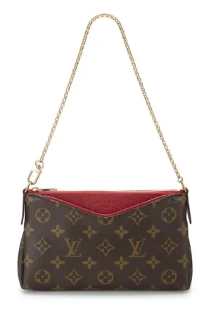 LOUIS VUITTON Monogram Pallas Clutch - Red